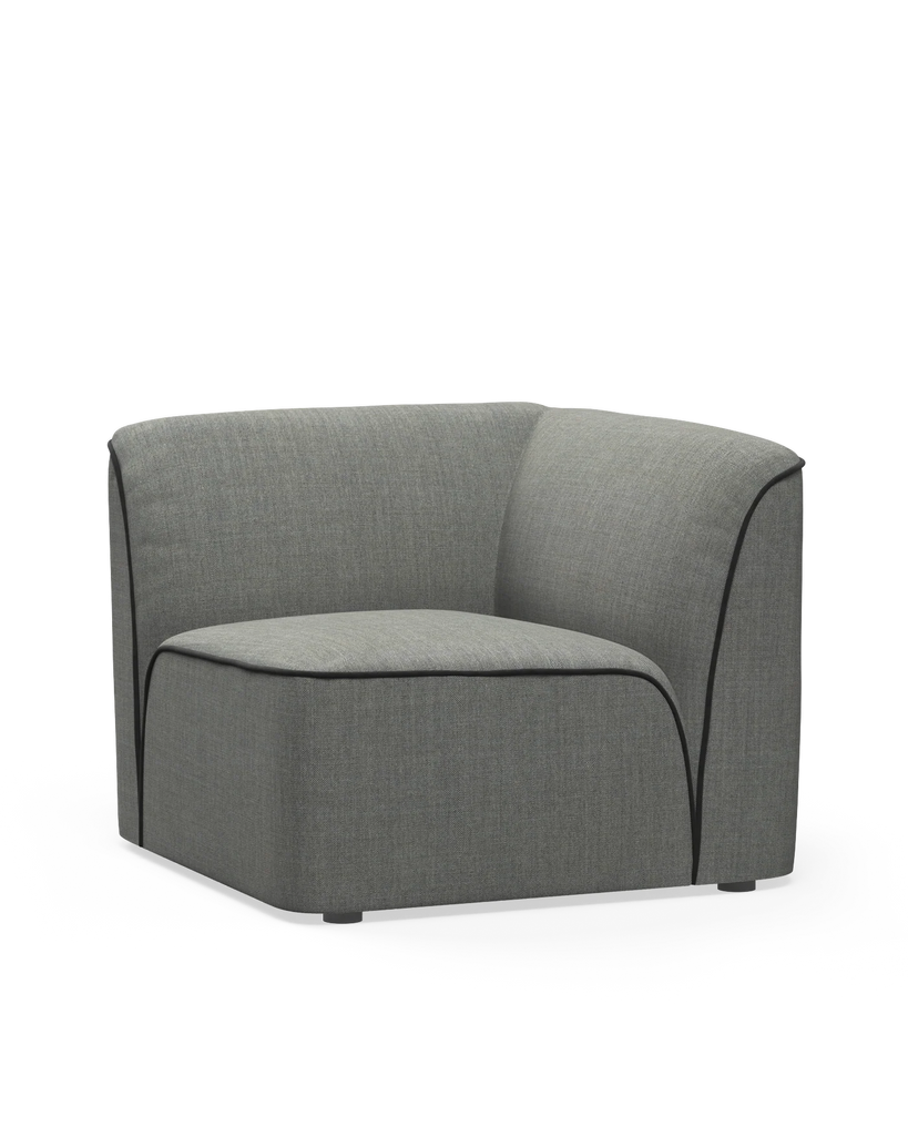 Flora Corner Module | Dark Grey – meinteriors